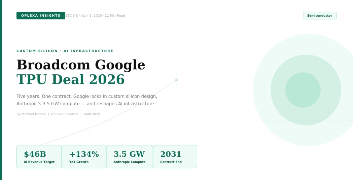 Broadcom Google TPU Deal 2026: The $46B AI Contract